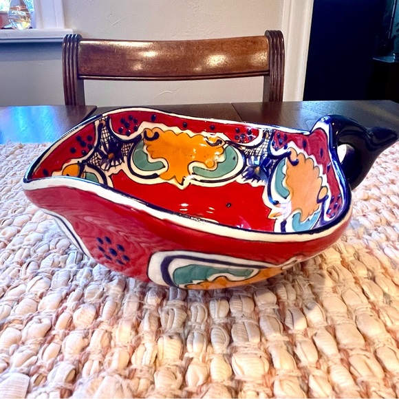 Talavera | Dining | Mexican Talavera Hand Painted Salsa Gravy Boat With ...